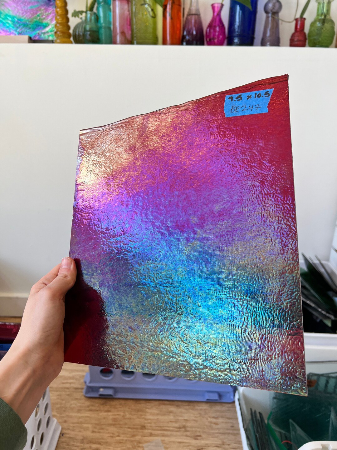 Iridescent Hot Pink Bullseye Fusible 90 COE - Etsy