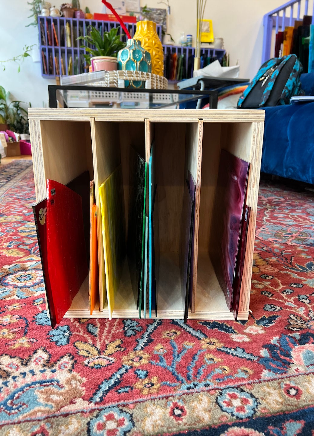 Made To Order Stained Glass Storage Shelf Variety Of Sizes Etsy