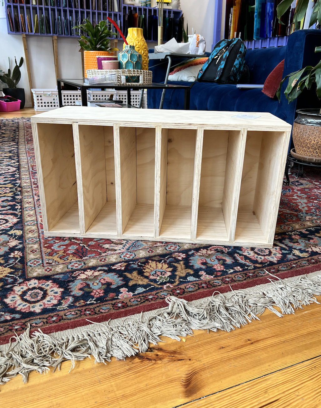 Made To Order Stained Glass Storage Shelf Variety Of Sizes Etsy
