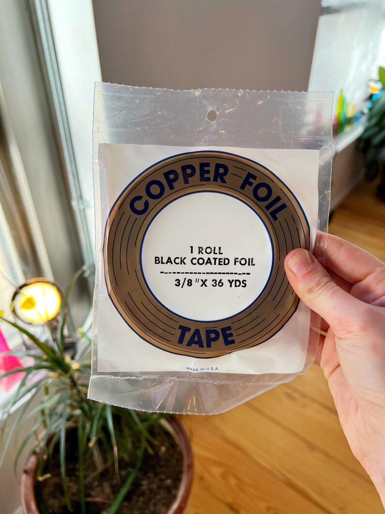 Copper Foil Tape: Black or Copper Backed, Stained Glass Supplies - Etsy