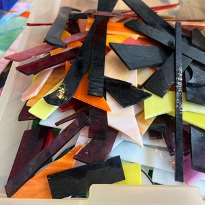 Colorful Stained Glass Scrap Pieces – Ideal for Mosaics, Resin Art ...