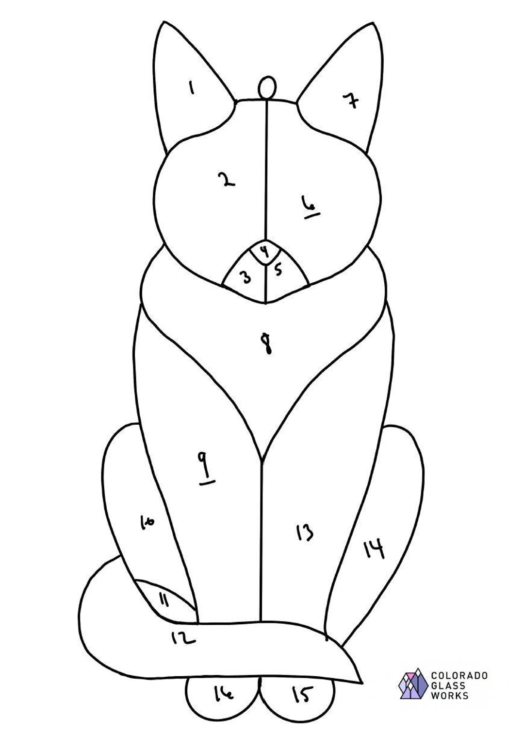 Digital Stained Glass Pattern for Download - Cat - Etsy