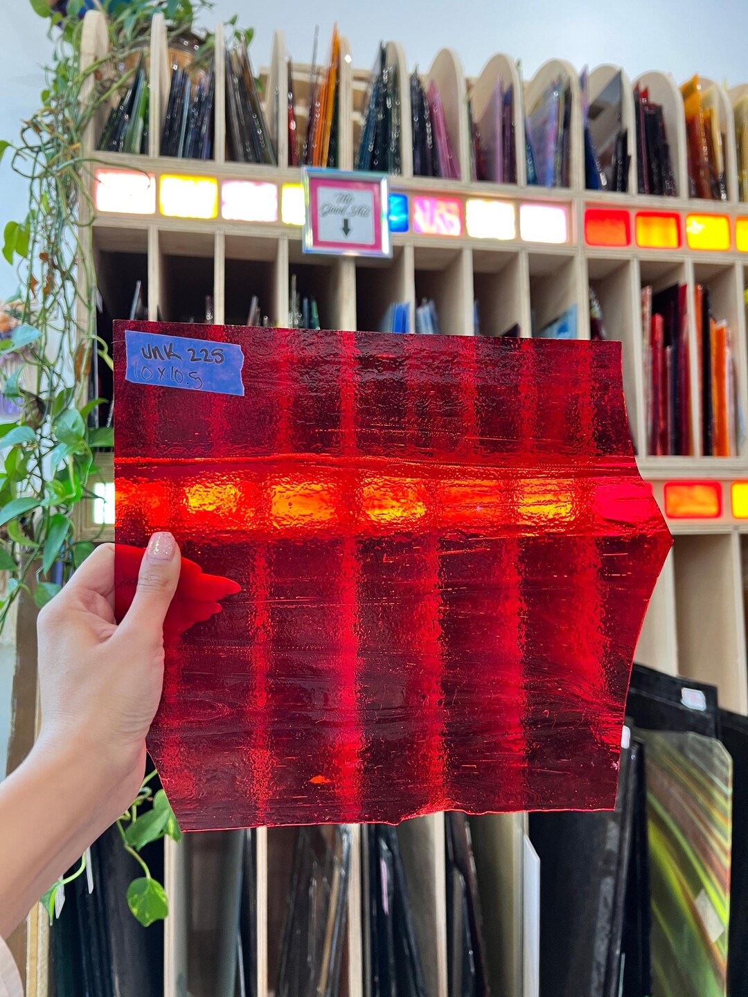Red Soft Textured Glass - Etsy