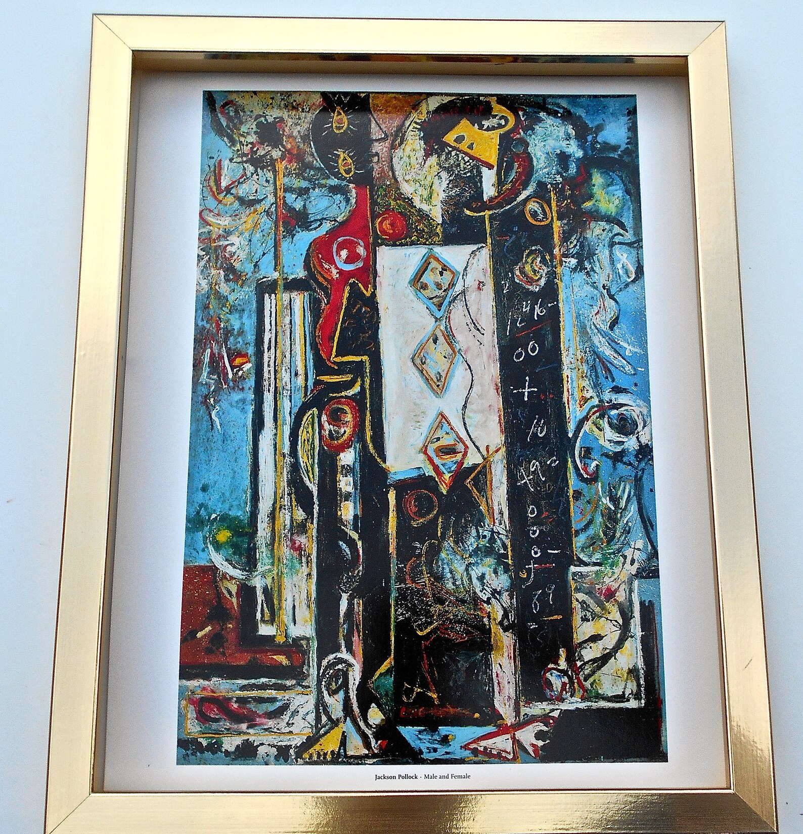 Jackson Pollock Gold Framed Print Male and Female 1942 | Etsy