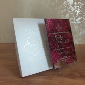 Luxury Wedding Invitation, Acrylic Invitations, Mirror Invitation With ...