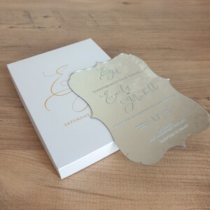 Luxury Wedding Invitation, Acrylic Invitations, Mirror Invitation With ...