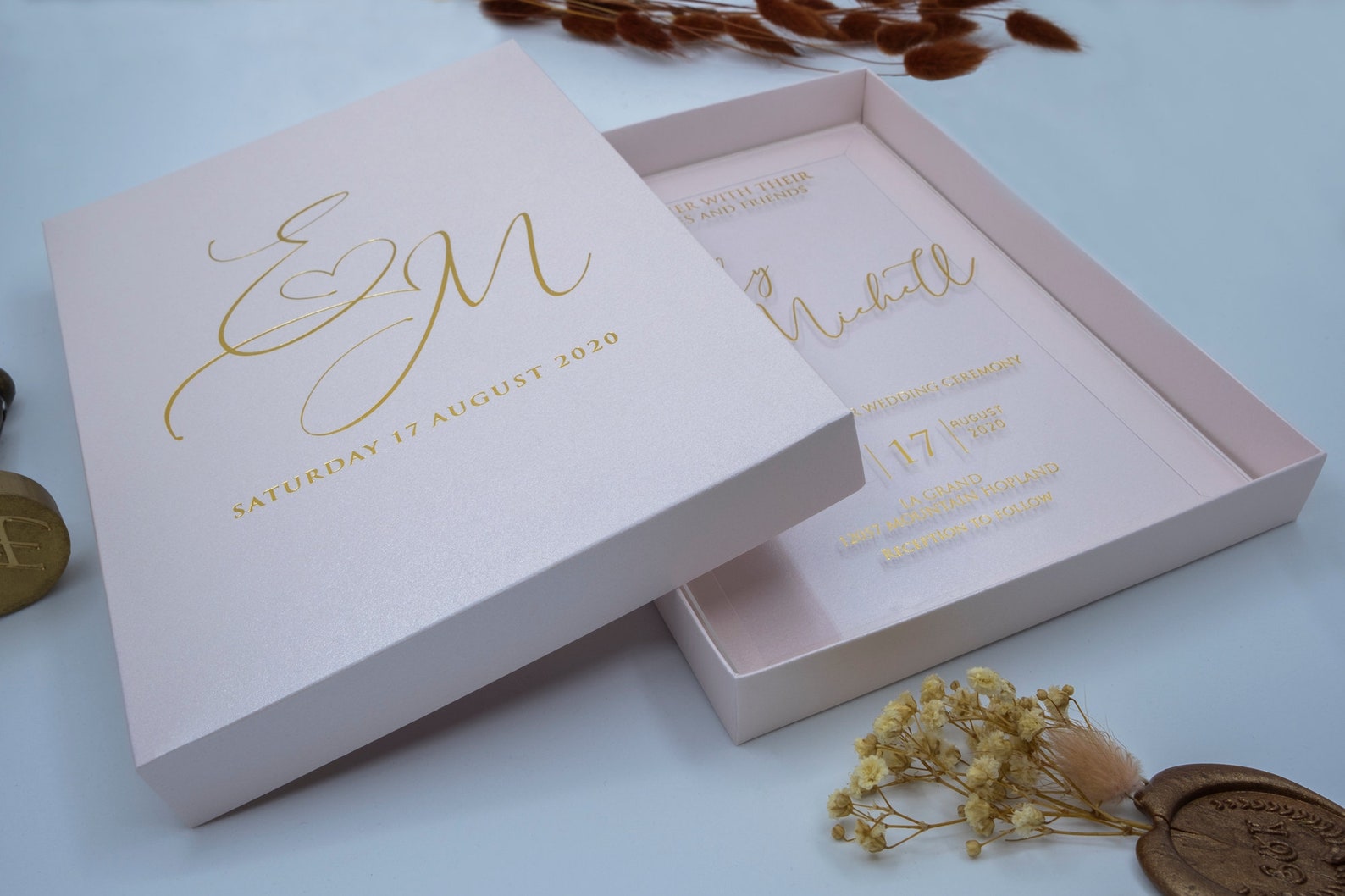 Invitation de mariage de luxe Invitations acryliques | Etsy