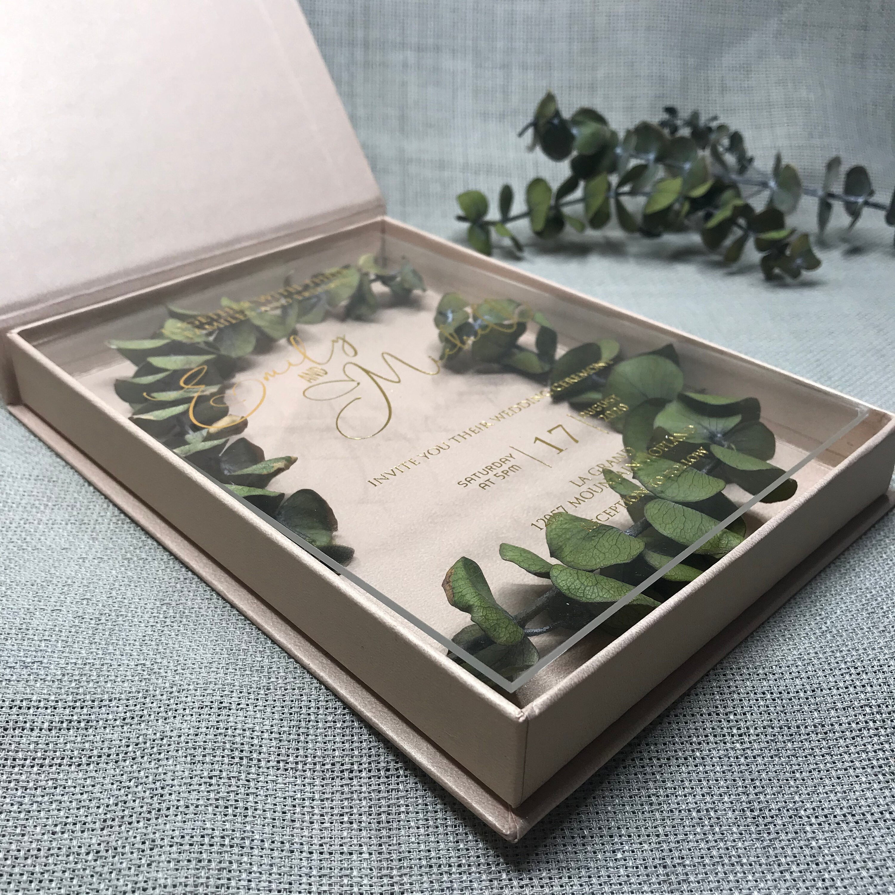 Luxury Wedding Invitation Acrylic Invitations Plexiglass - Etsy