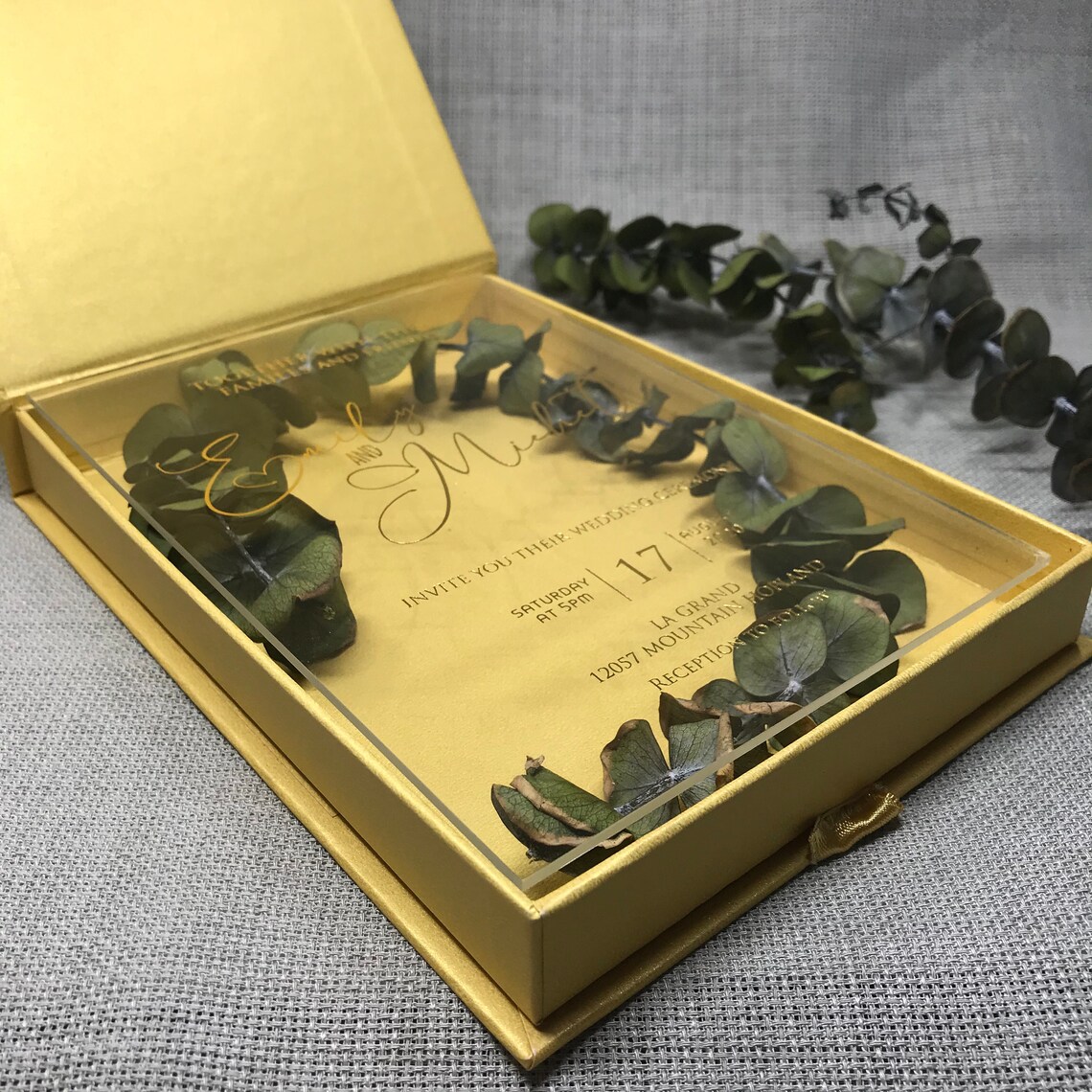 Luxury Wedding Invitation Acrylic Invitations Plexiglass | Etsy