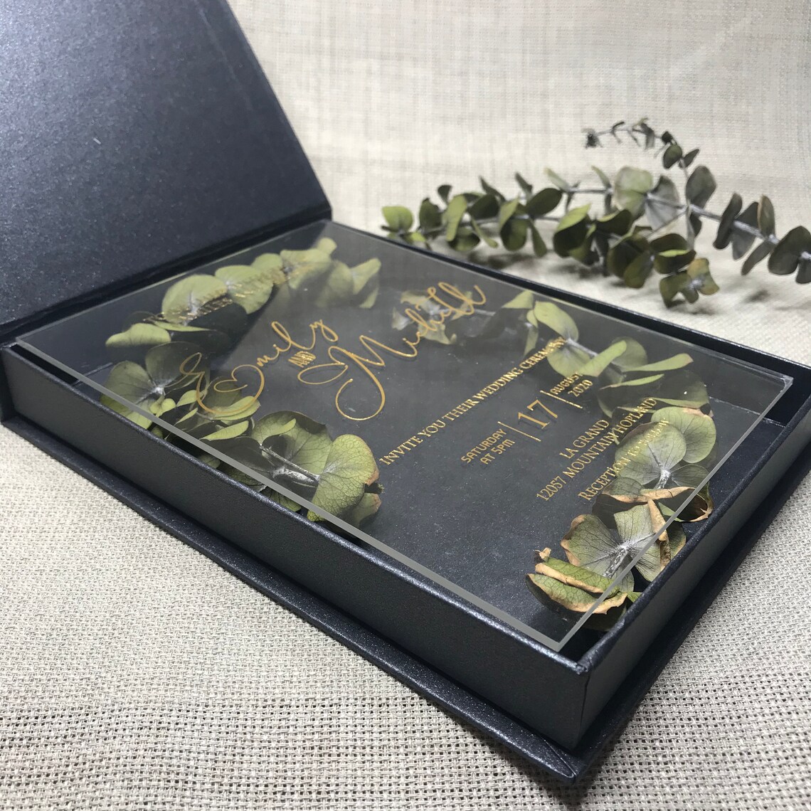 Luxury Wedding Invitation Acrylic Invitations Plexiglass - Etsy