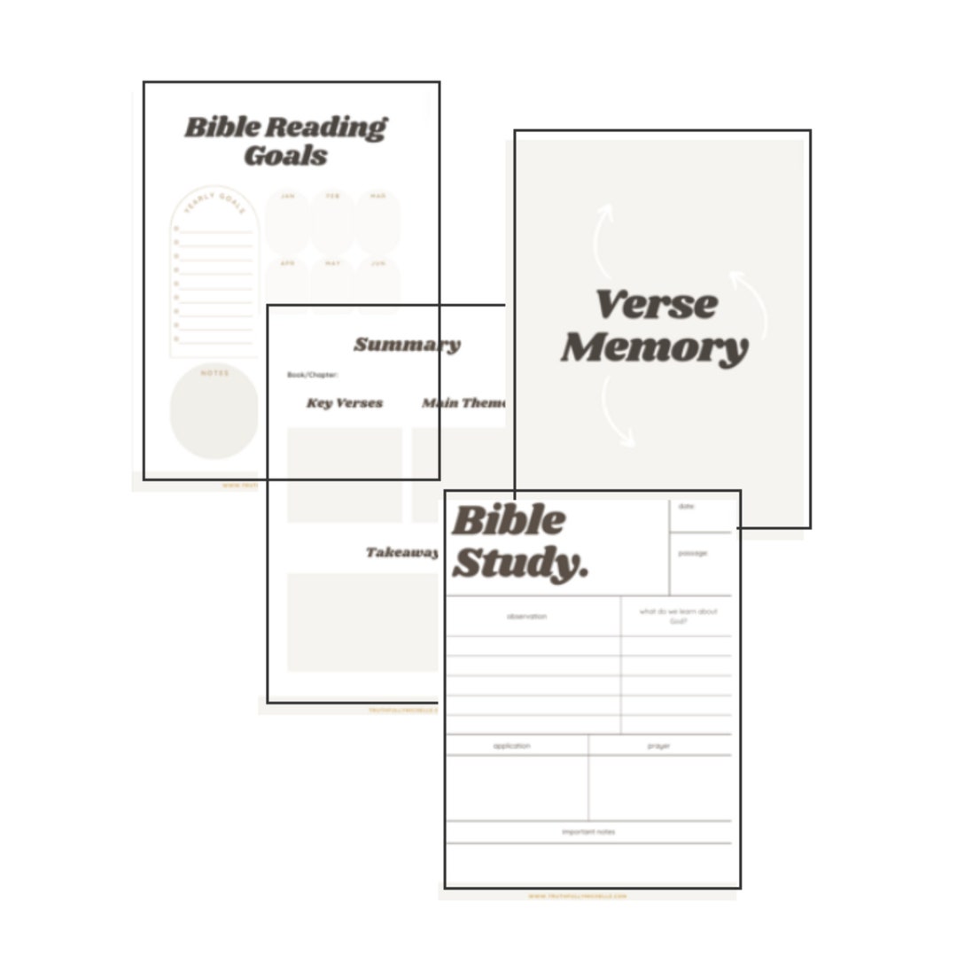 Bible Study Bundle Printables Templates - Etsy