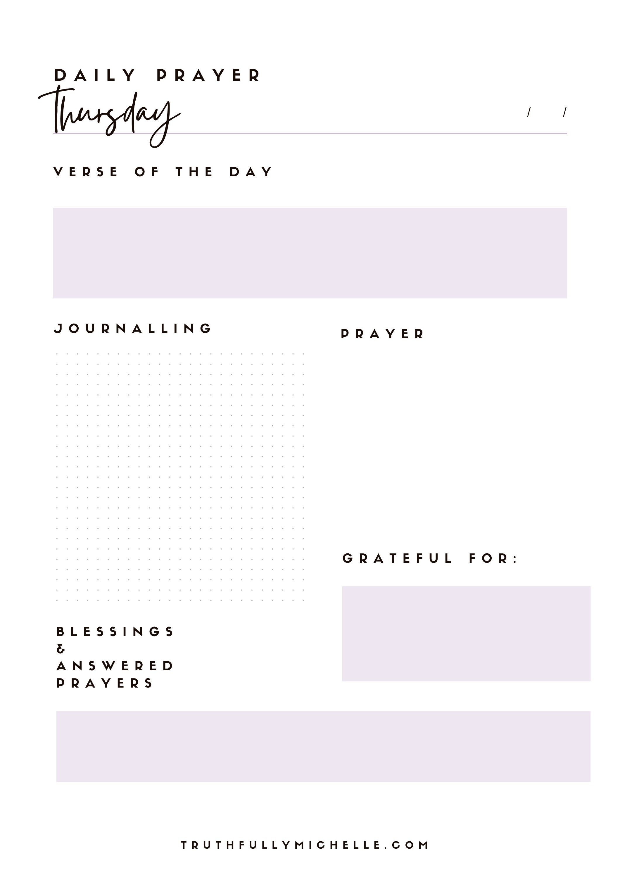Prayer Journal Printables Template for Women - Etsy