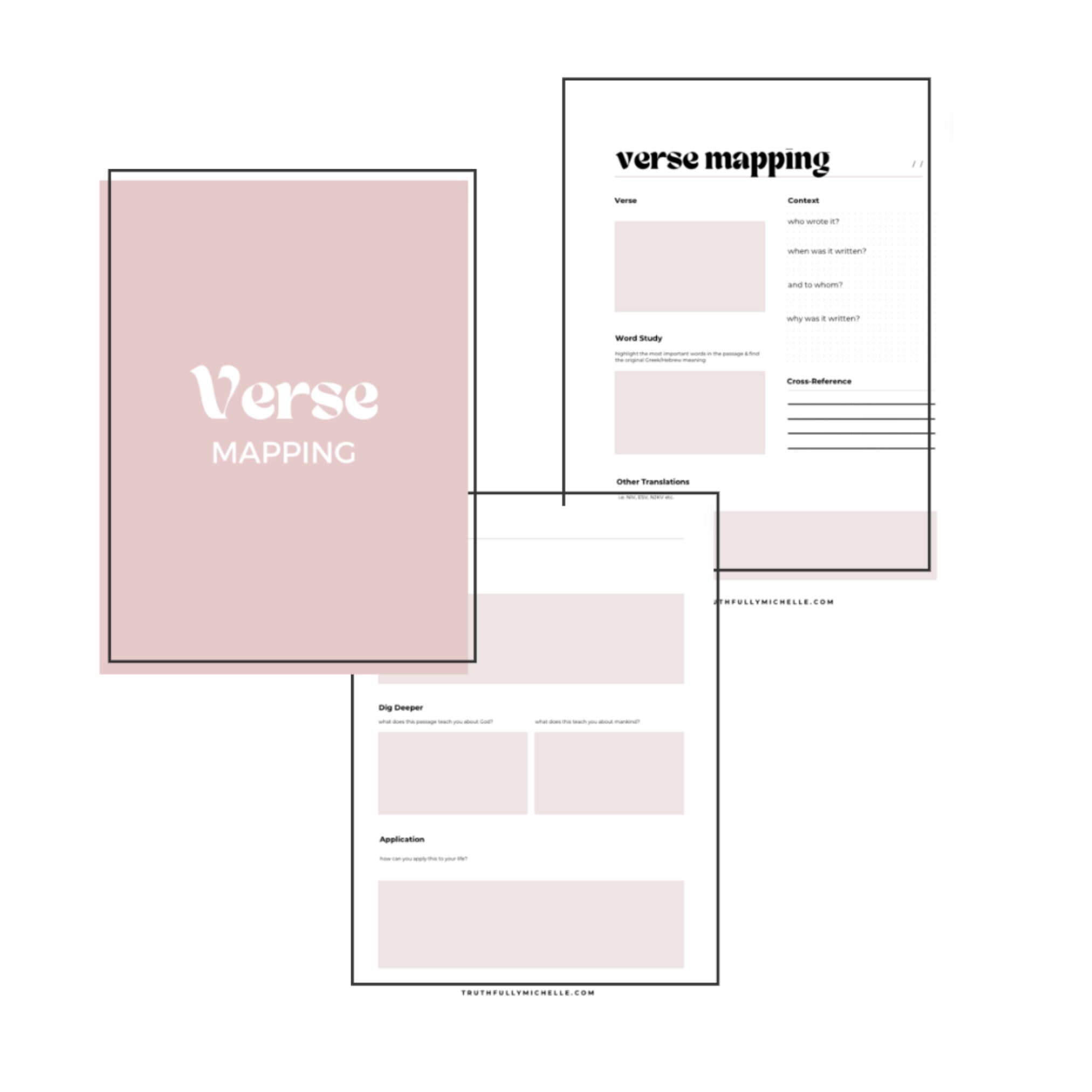 Bible Verse Mapping Printables Template - Etsy