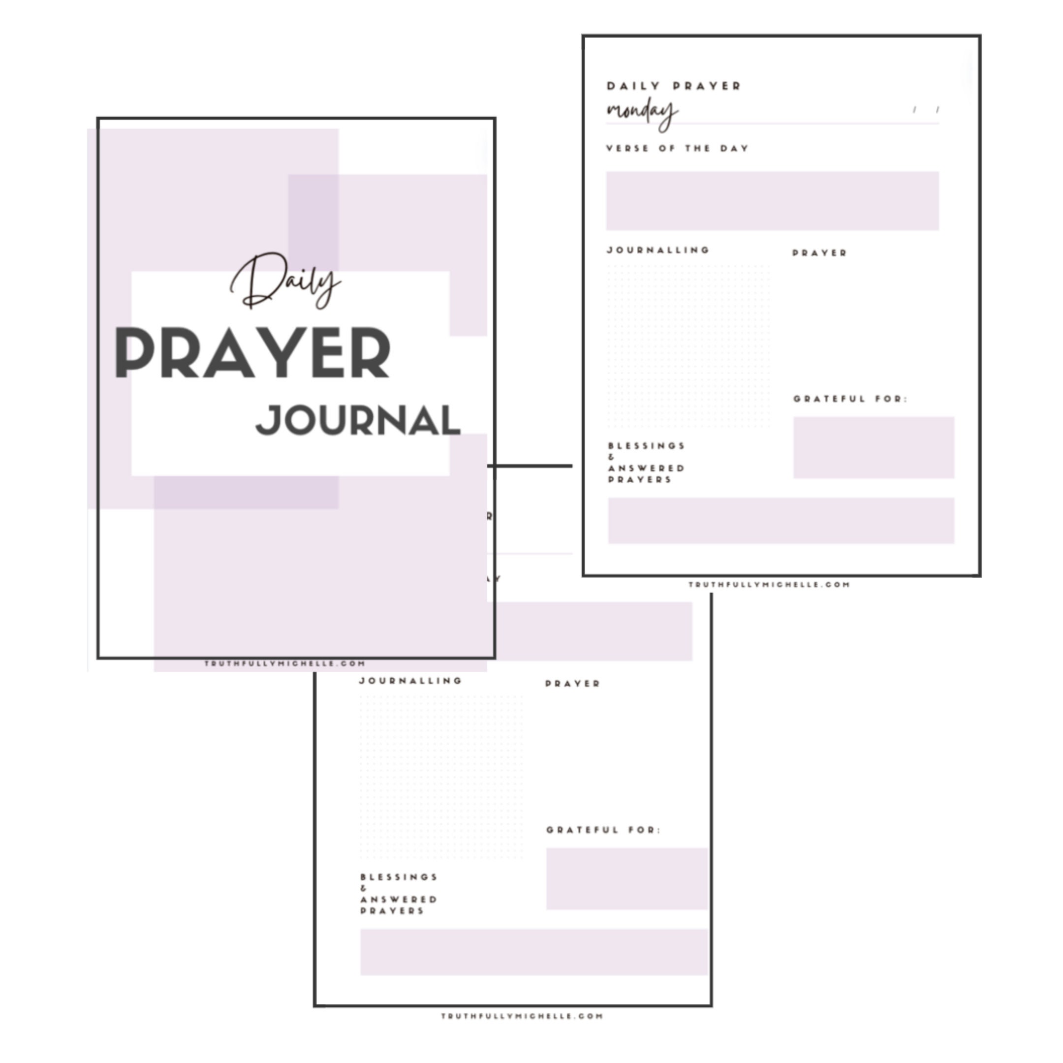 Prayer Journal Printables Template For Women Etsy