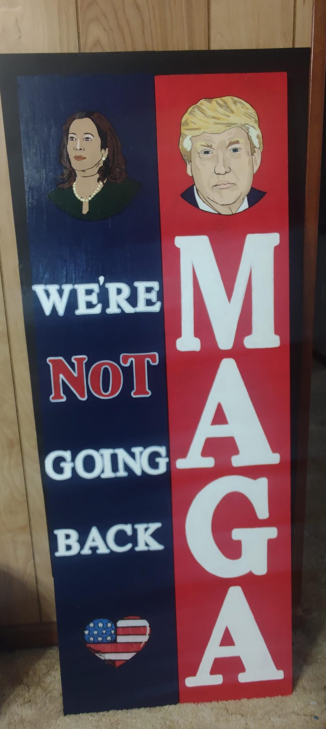 Kamala Harris, Trump, Presidential Candidate, Welcome Sign, Wooden Sign ...