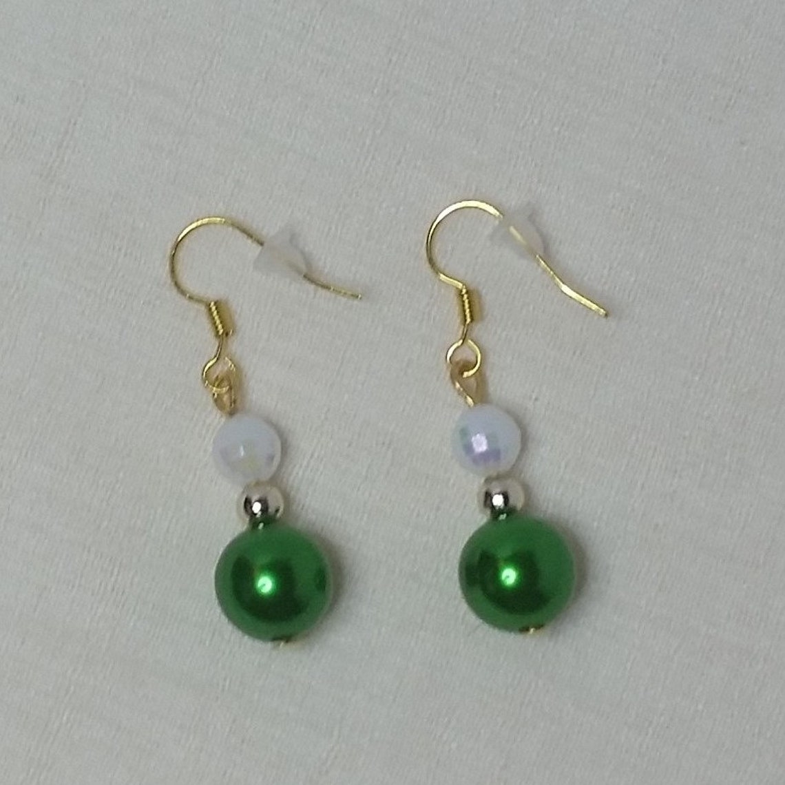 Green Imitation Pearl Bead Earrings (2 Styles) - Etsy