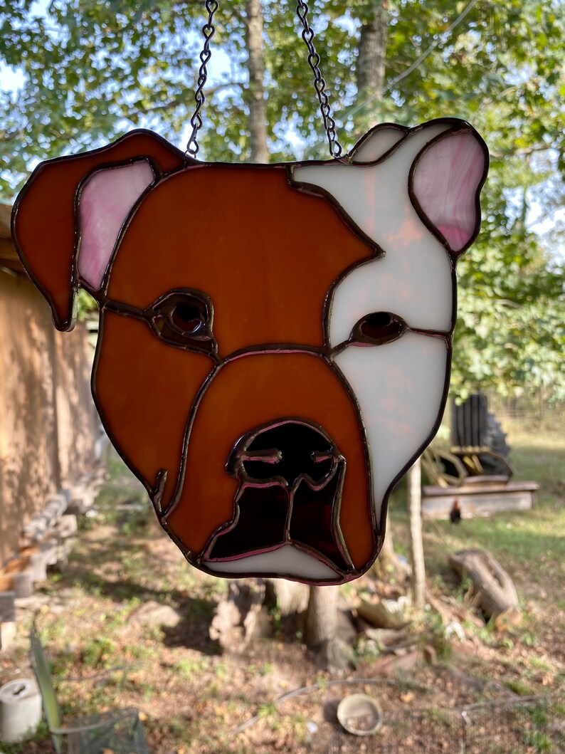 Stained Glass Pit Bull - Etsy