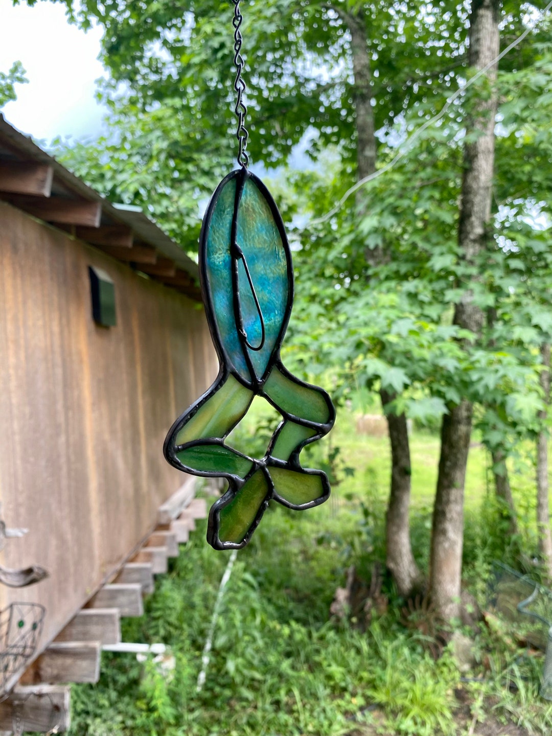 Stained Glass Frog Lure Sun Catcher - Etsy