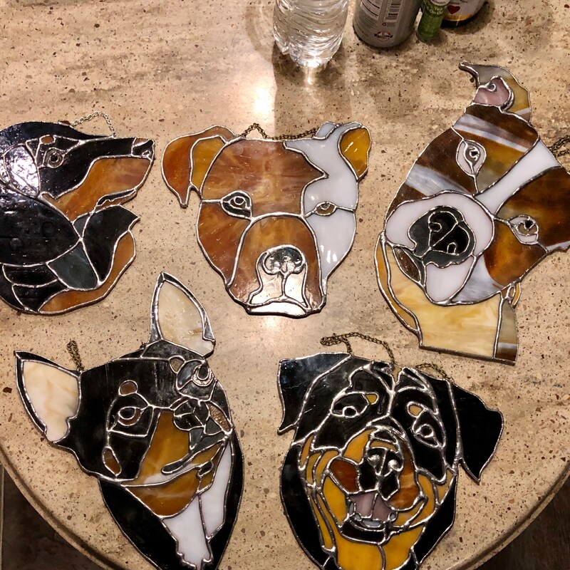 Stained Glass Dogs - Etsy