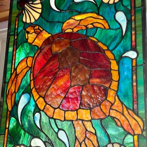 Stained Glass Sea Turtle - Etsy