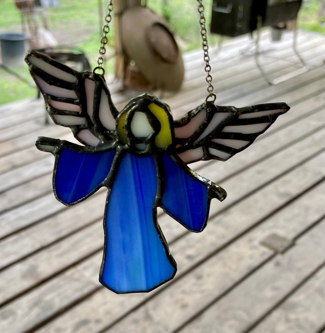 Stained Glass Guardian Angel 2 - Etsy