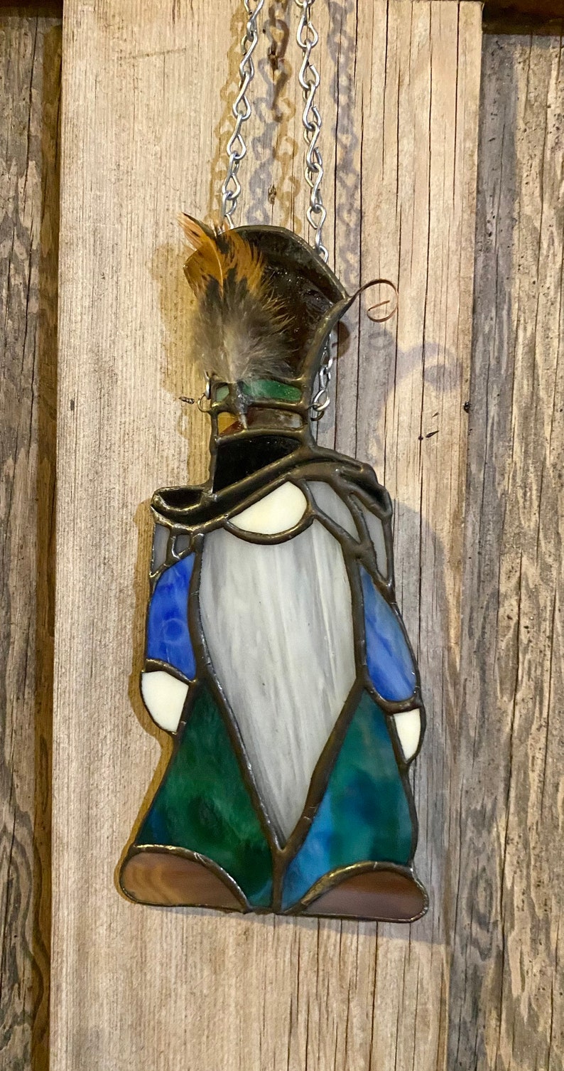 Stained Glass Mr. Top Hat Gnome 1 - Etsy