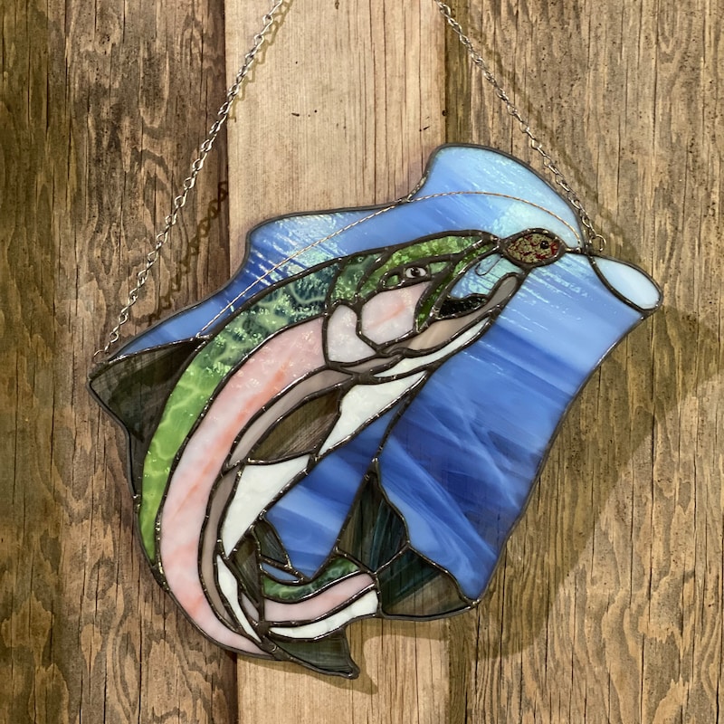 Stained Glass Trout - Etsy