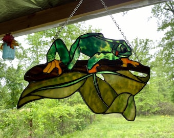 Stained Glass Splat Tree Frog | Etsy