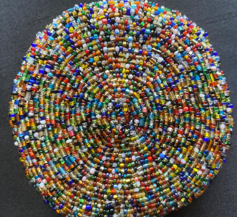 Hand-beaded Drink Coaster. - Etsy