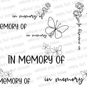 In Memory of SVG | in Memory of Png | Butterfly Png | Butterfly Svg ...