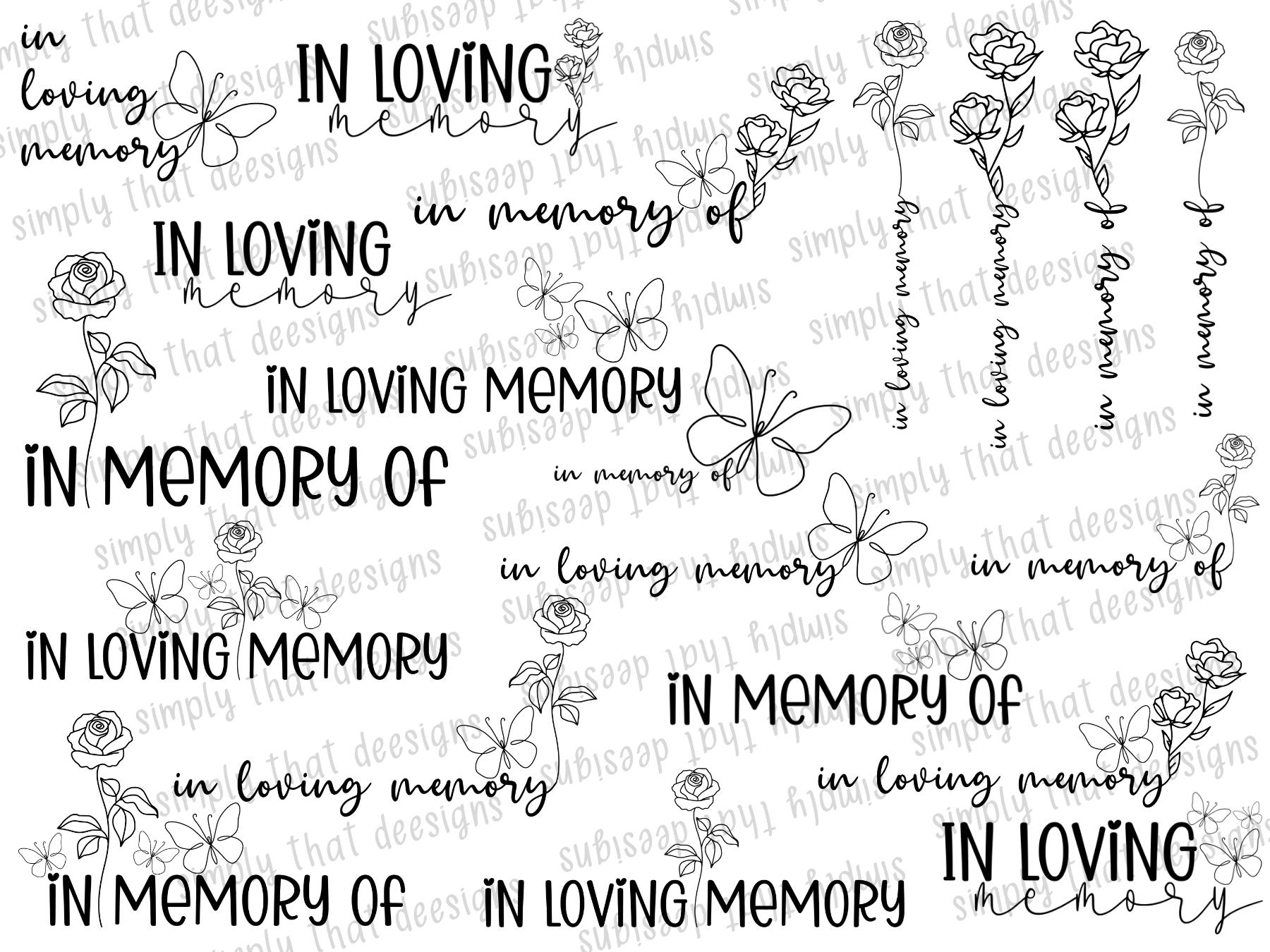 In Loving Memory SVG | in Loving Memory PNG | in Memory of SVG | in ...