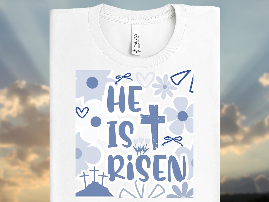 He is Risen Png, Retro He is Risen Png, Blue Retro Easter, Christian ...