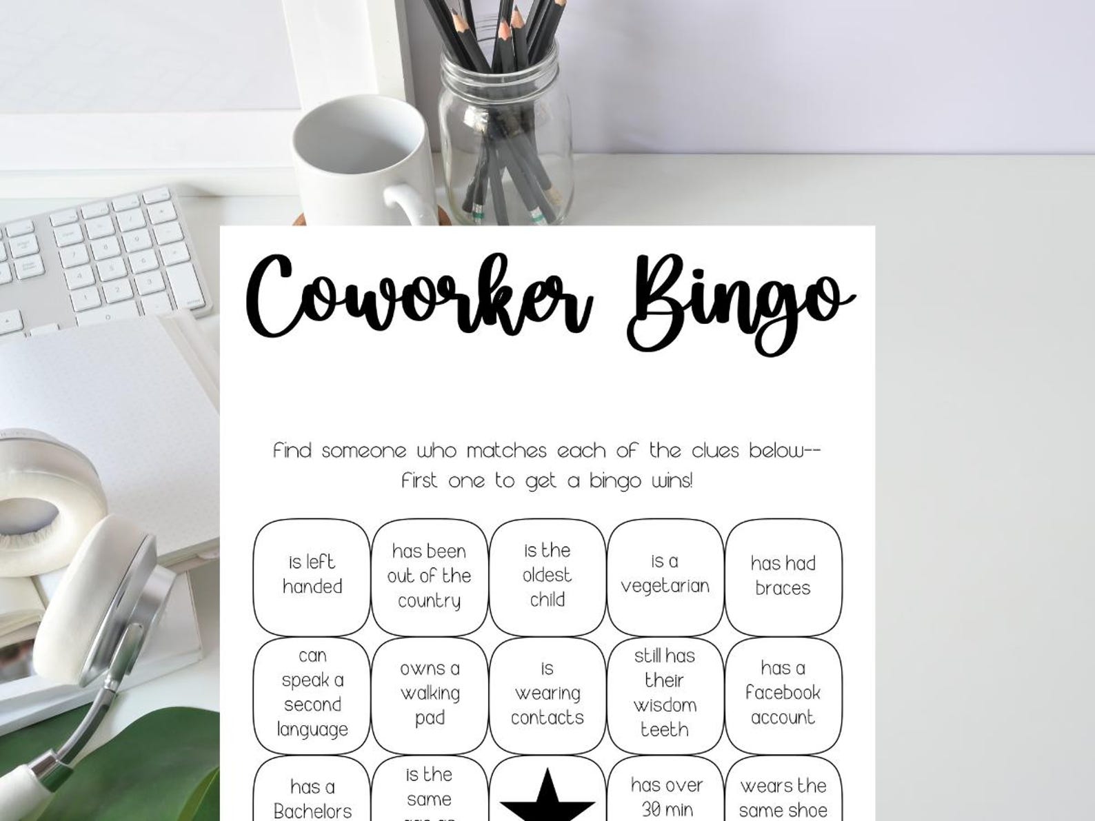 Coworker Bingo | Team Building Games | Team Building | Office Games ...