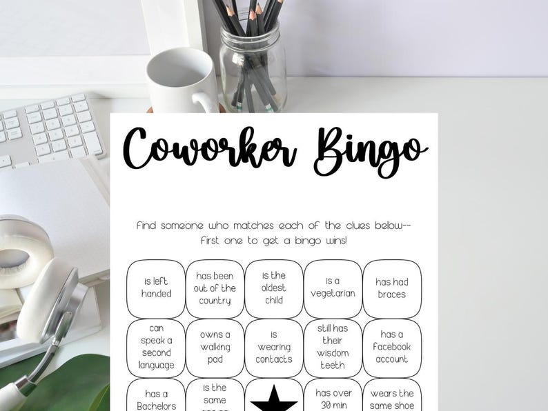 Coworker Bingo | Team Building Games | Team Building | Office Games ...