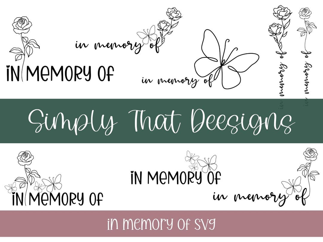 In Memory of SVG | in Memory of Png | Butterfly Png | Butterfly Svg ...