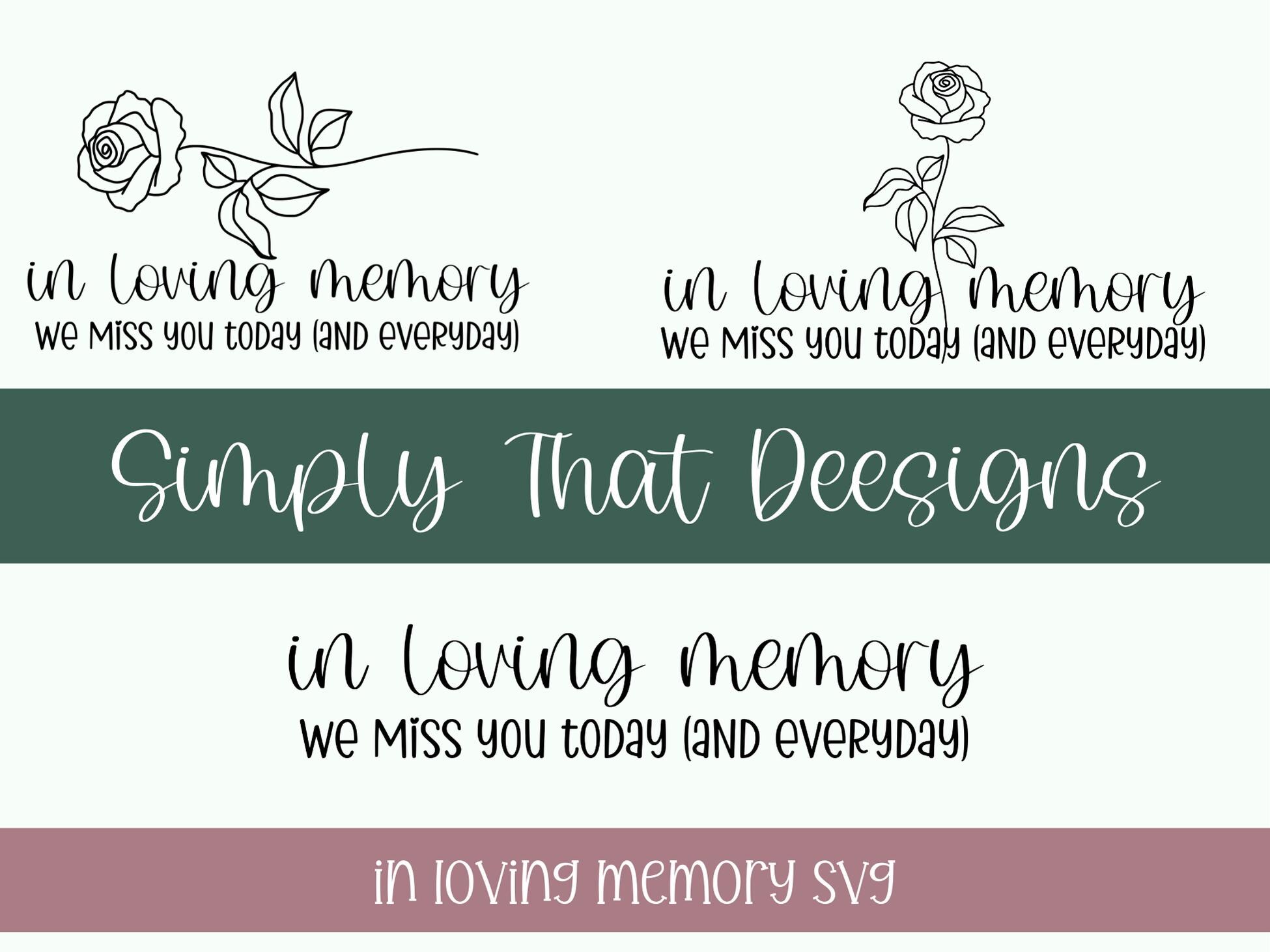 In Loving Memory SVG | in Loving Memory PNG | Flower Png | Flower Svg ...
