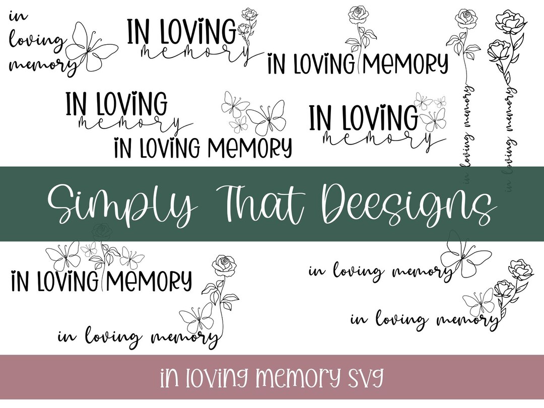 In Loving Memory SVG | in Loving Memory PNG | in Memory of SVG | in ...