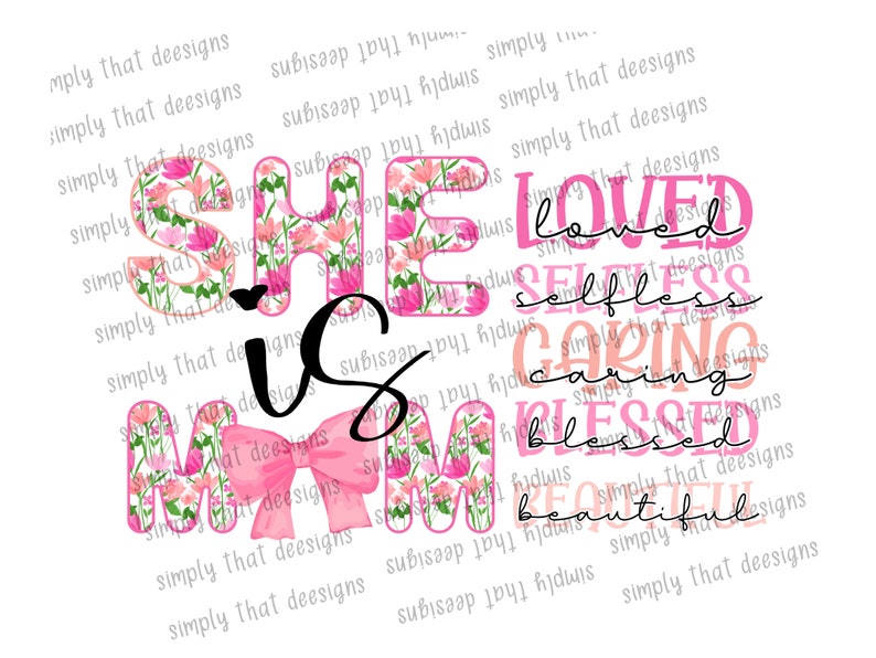 She is Mom PNG, Mom Png, Mothers Day Digital Design, Digital Designs ...