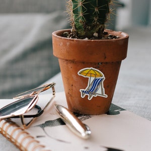 Vintage Deck Chair Sticker - Etsy