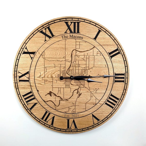 Map Wall Clock - Etsy