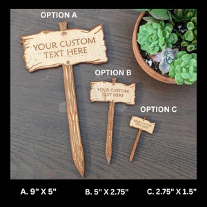 Gift for Plant Lover | Custom Sign for House Plant | Small Garden Sign ...