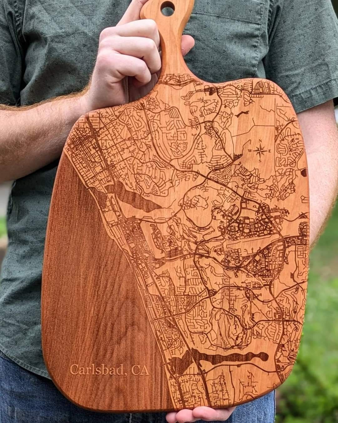 Custom Charcuterie Board | Custom Map Location Cheese Board ...