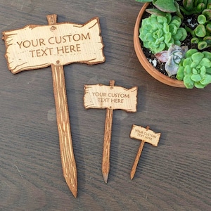 Gift for Plant Lover | Custom Sign for House Plant | Small Garden Sign ...
