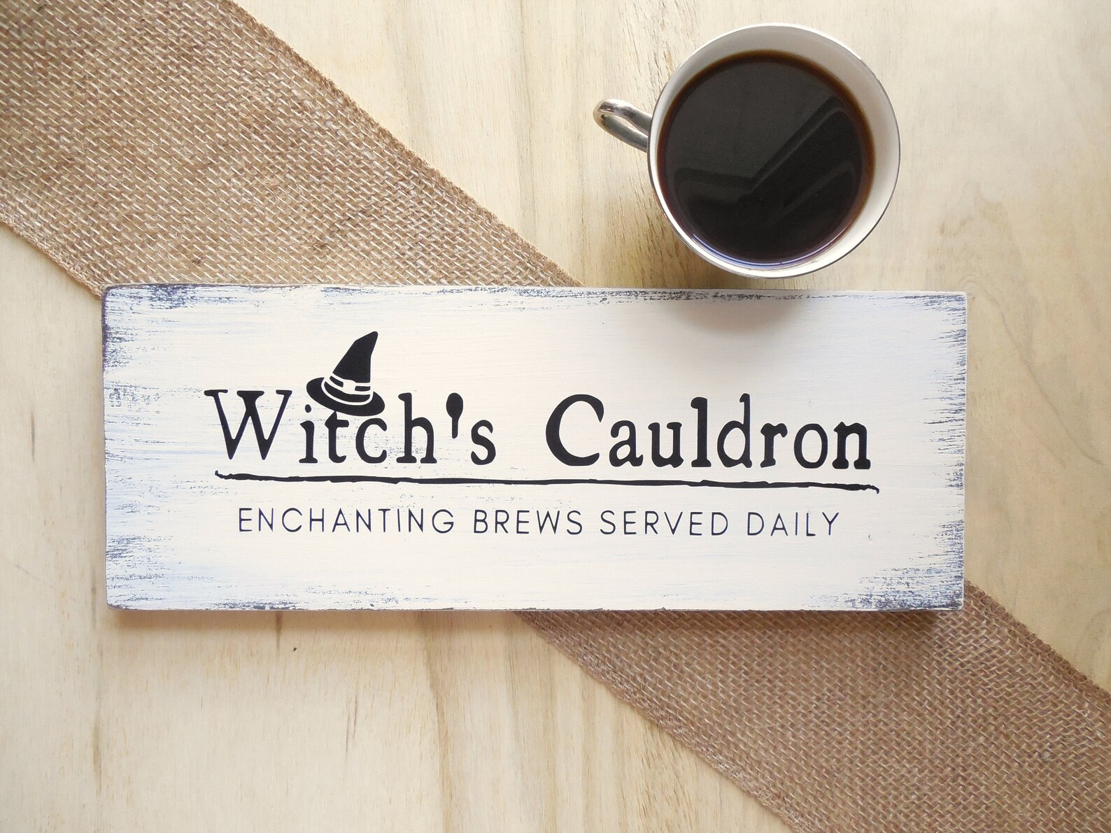 Witch Coffee Bar Sign Rustic Witch Decor Gift For Witch | Etsy