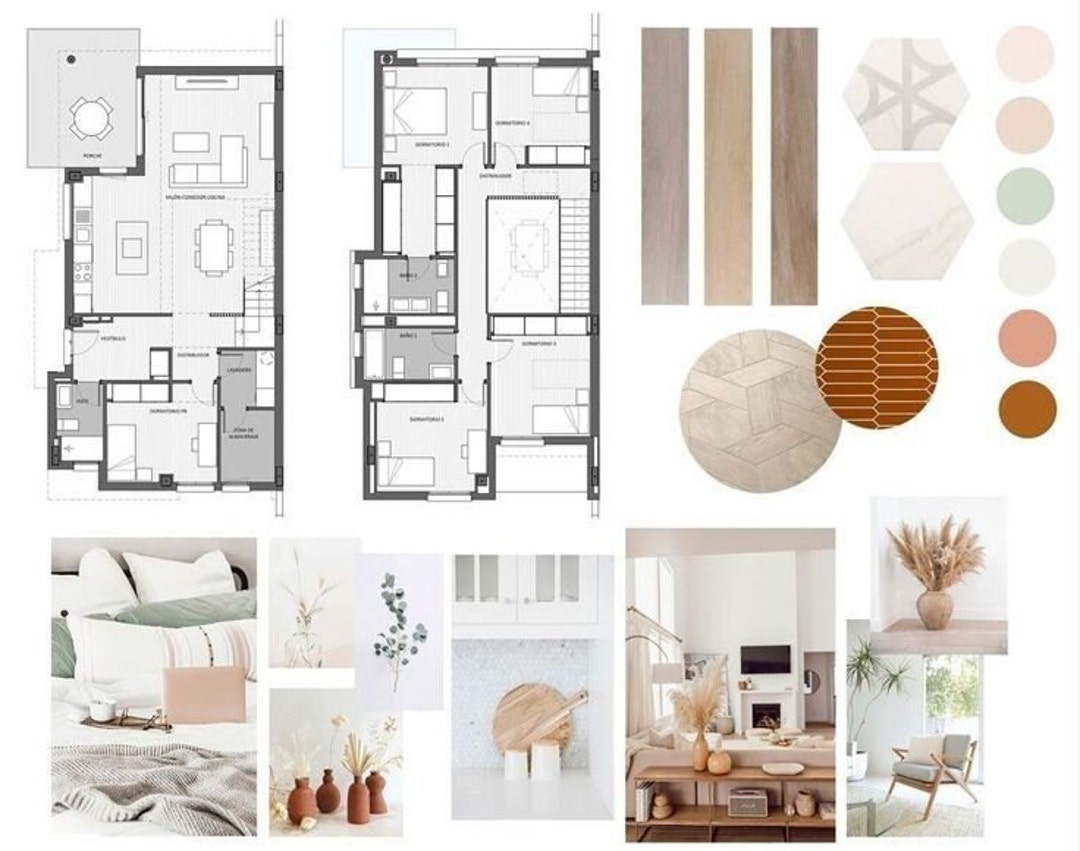 Custom 2D Floor Plan & Mood Board - Single Room Design Package - Etsy