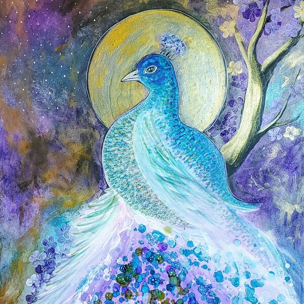 Alcohol Ink Peacock - Etsy