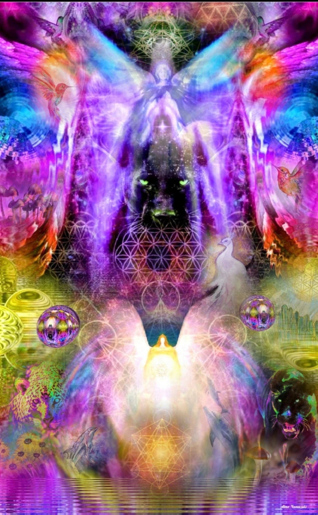 Archangels Spiritual Art Soul Portrait 24 X 36 - Etsy