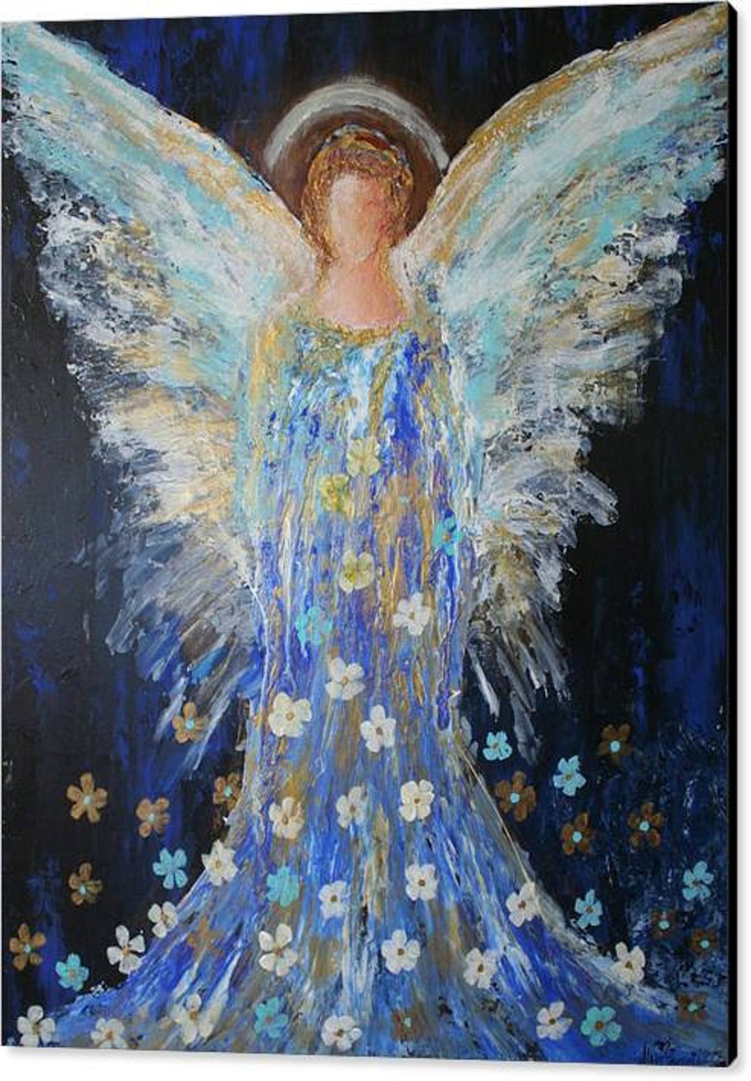 Angel Blessings - on a Large 32 X 40 Stretched Canvas - Includes A ...