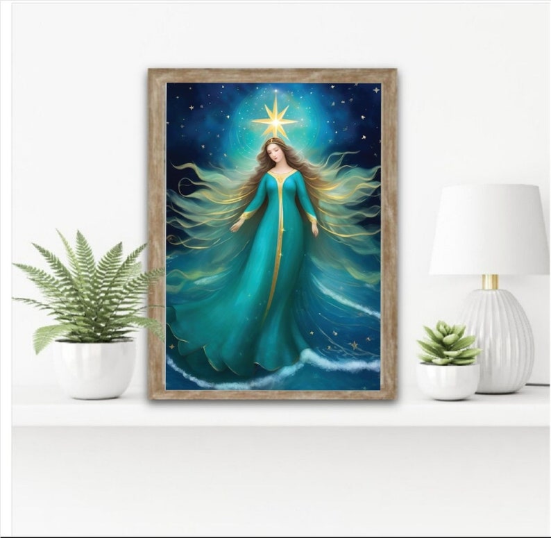 Our Lady Star of the Sea Stella Maris Art Print - Etsy