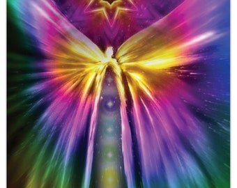 Heaven Sent Rainbow Baby Angel Religious Paper Print in - Etsy